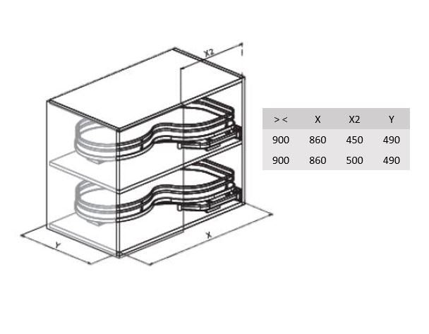 Kidney Corner Unit | L-Shape Cabinet Solution – Equipoise Living